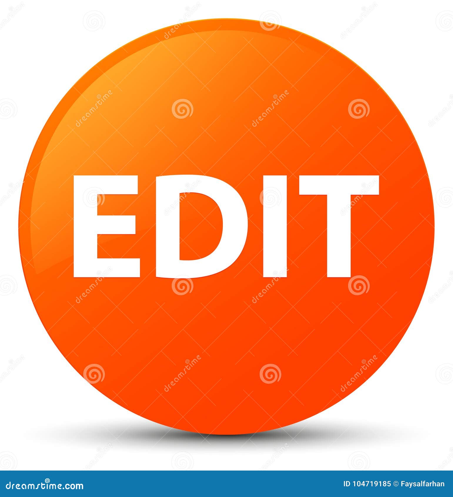 Edit orange round button stock illustration. Illustration of orange ...