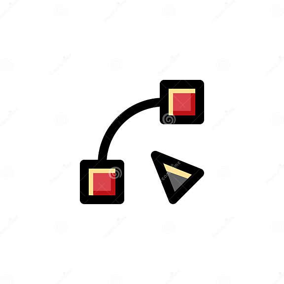 Edit Paths by Nodes Icon stock vector. Illustration of computer - 266549030