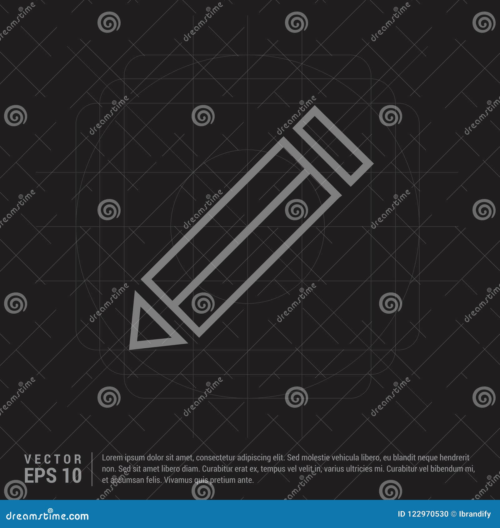 Edit, Pencil Icon - Black Creative Background Stock Vector ...