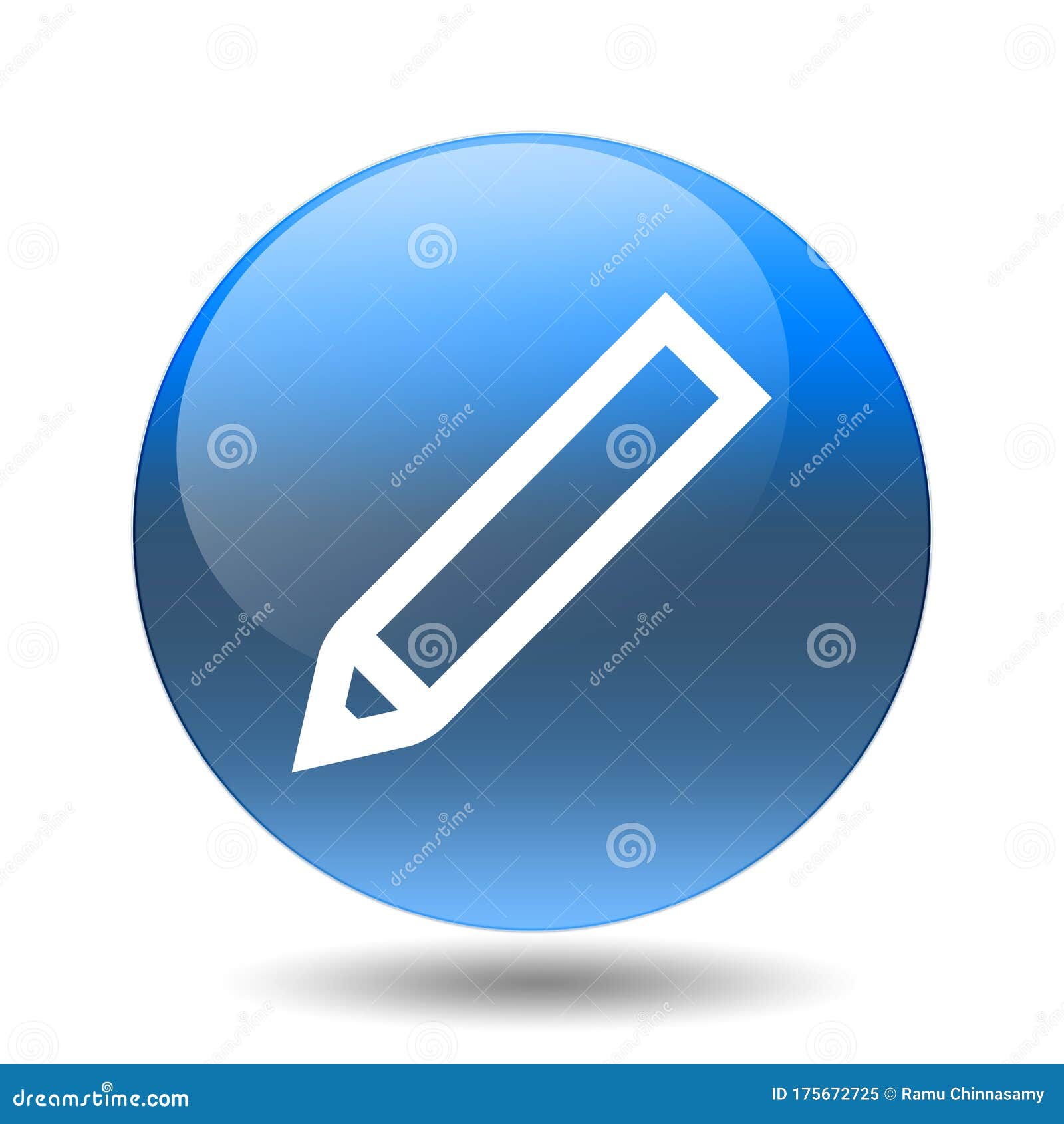 Edit pencil icon button stock illustration. Illustration of background ...