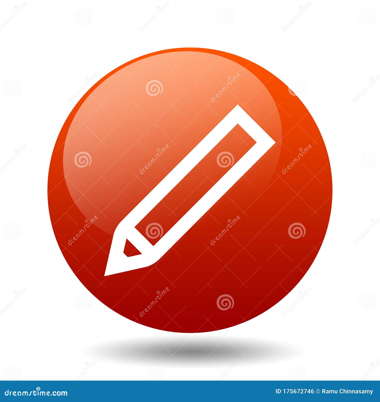 Edit pencil icon button stock illustration. Illustration of academy ...