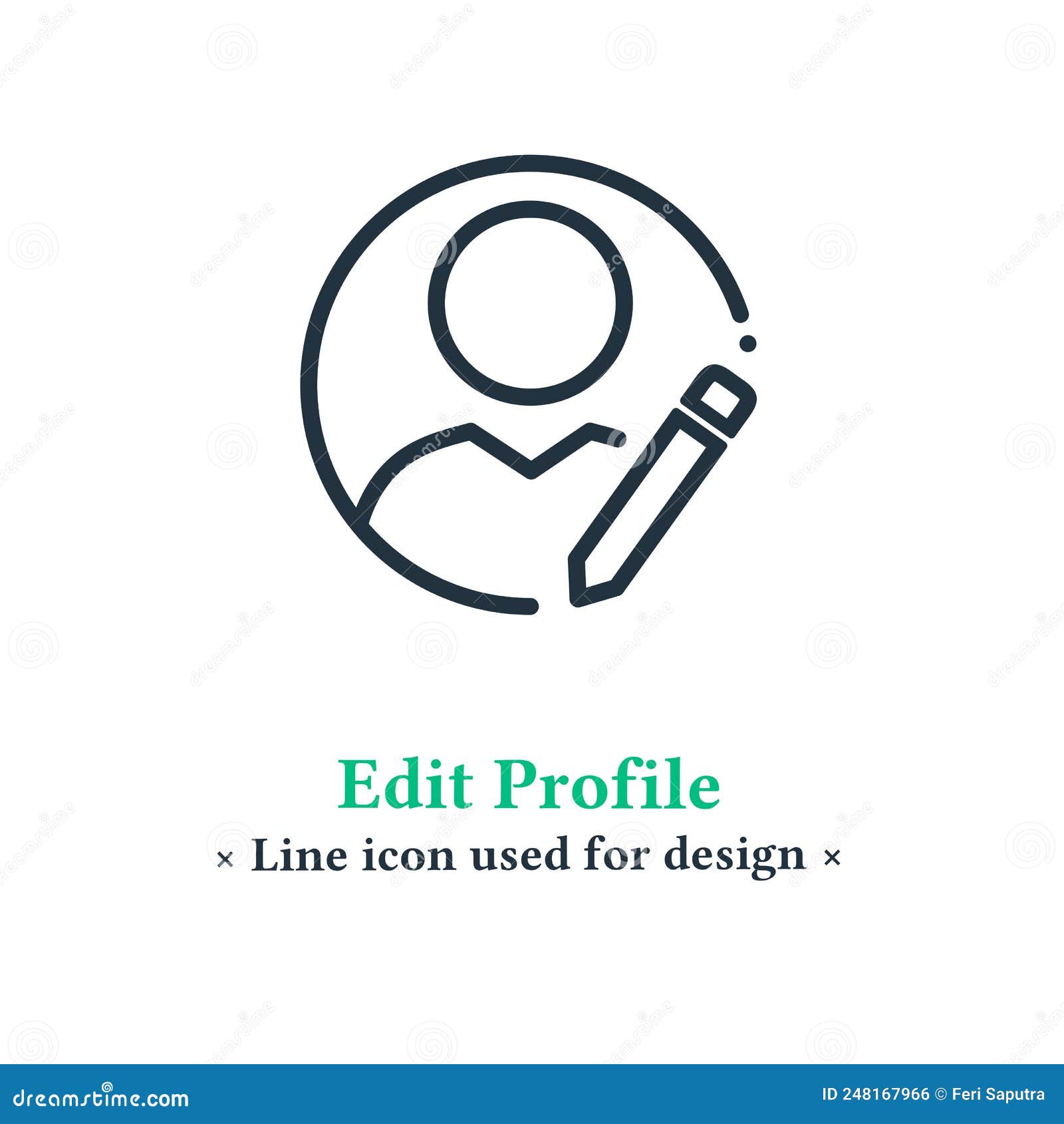 Edit profile icon concept stock vector. Illustration of edit - 248167966