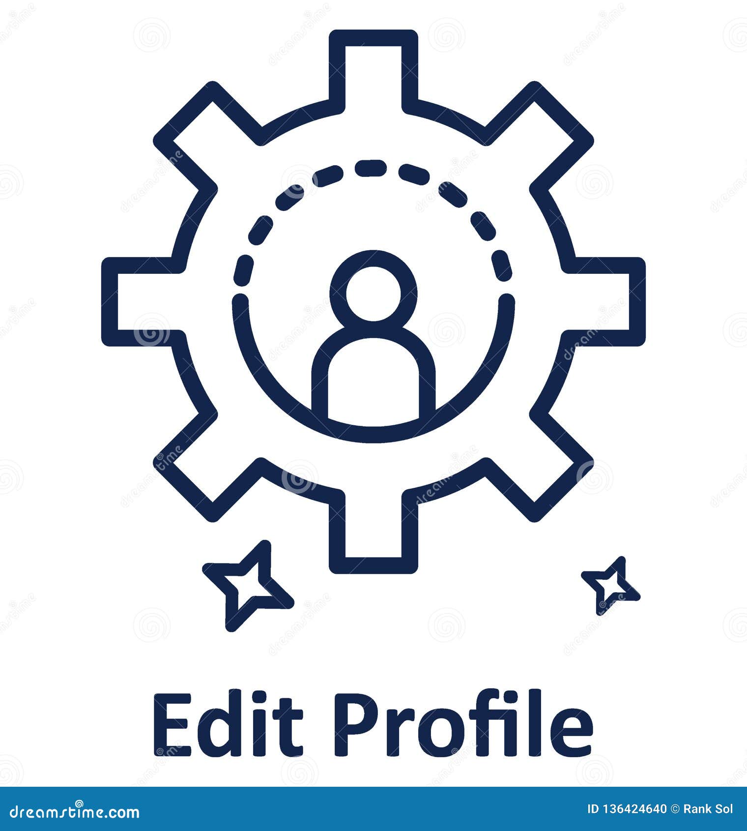 Edit Profile Isolated Vector Icon that Can Easily Modified or Edit ...