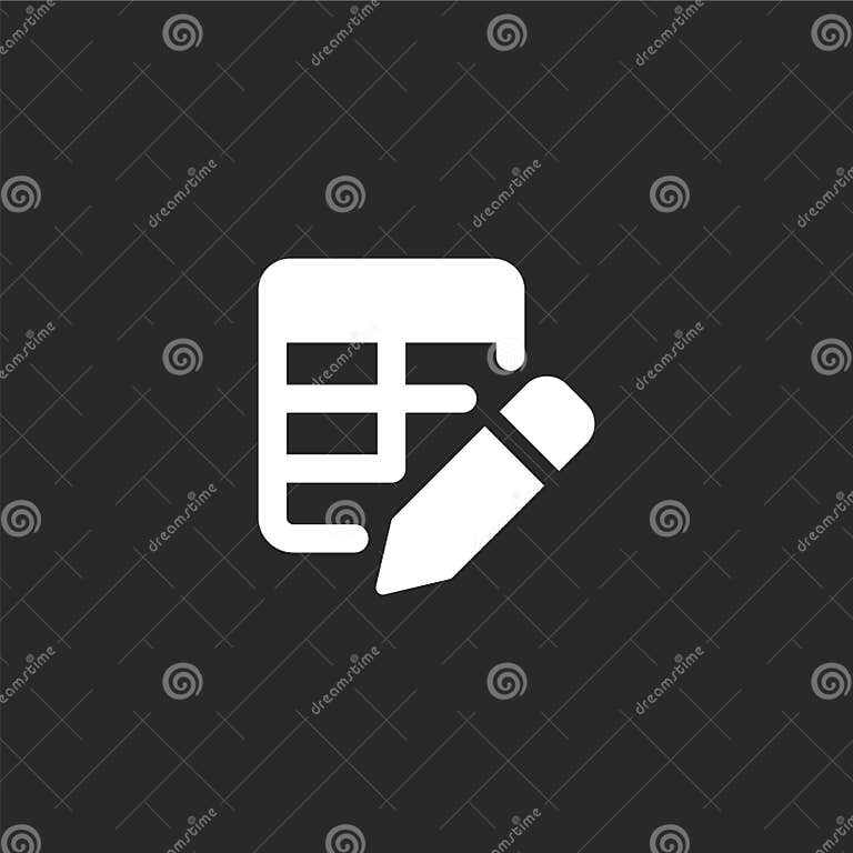 Edit Table Icon. Filled Edit Table Icon for Website Design and Mobile ...