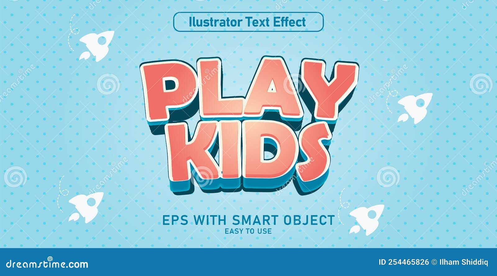 EDIT TABLE TEKS EFFECT PLAY KIDS Vector Illustration | CartoonDealer ...