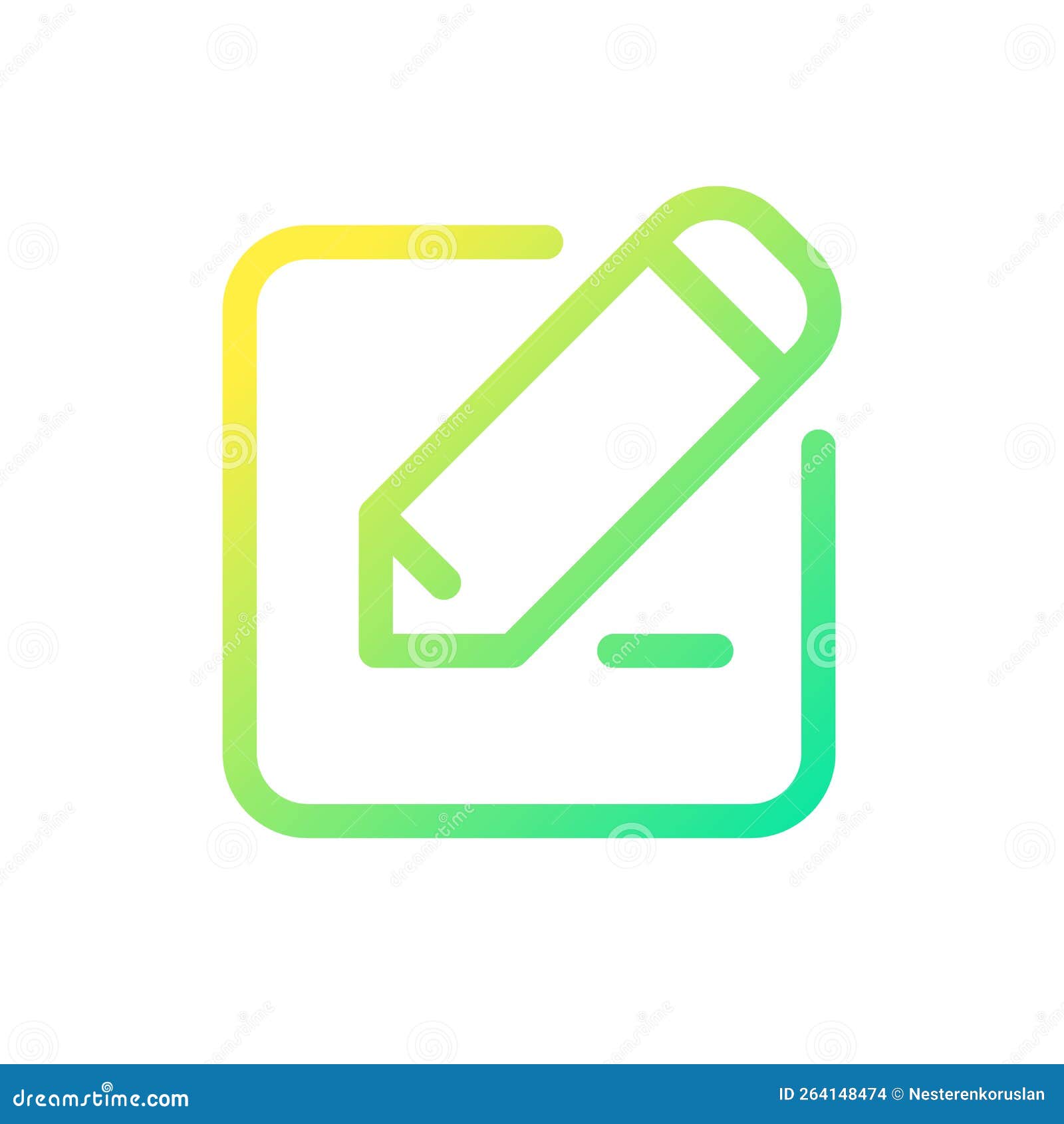 Edit Text Pixel Perfect Gradient Linear Ui Icon Stock Vector - Illustration of icon, item: 264148474