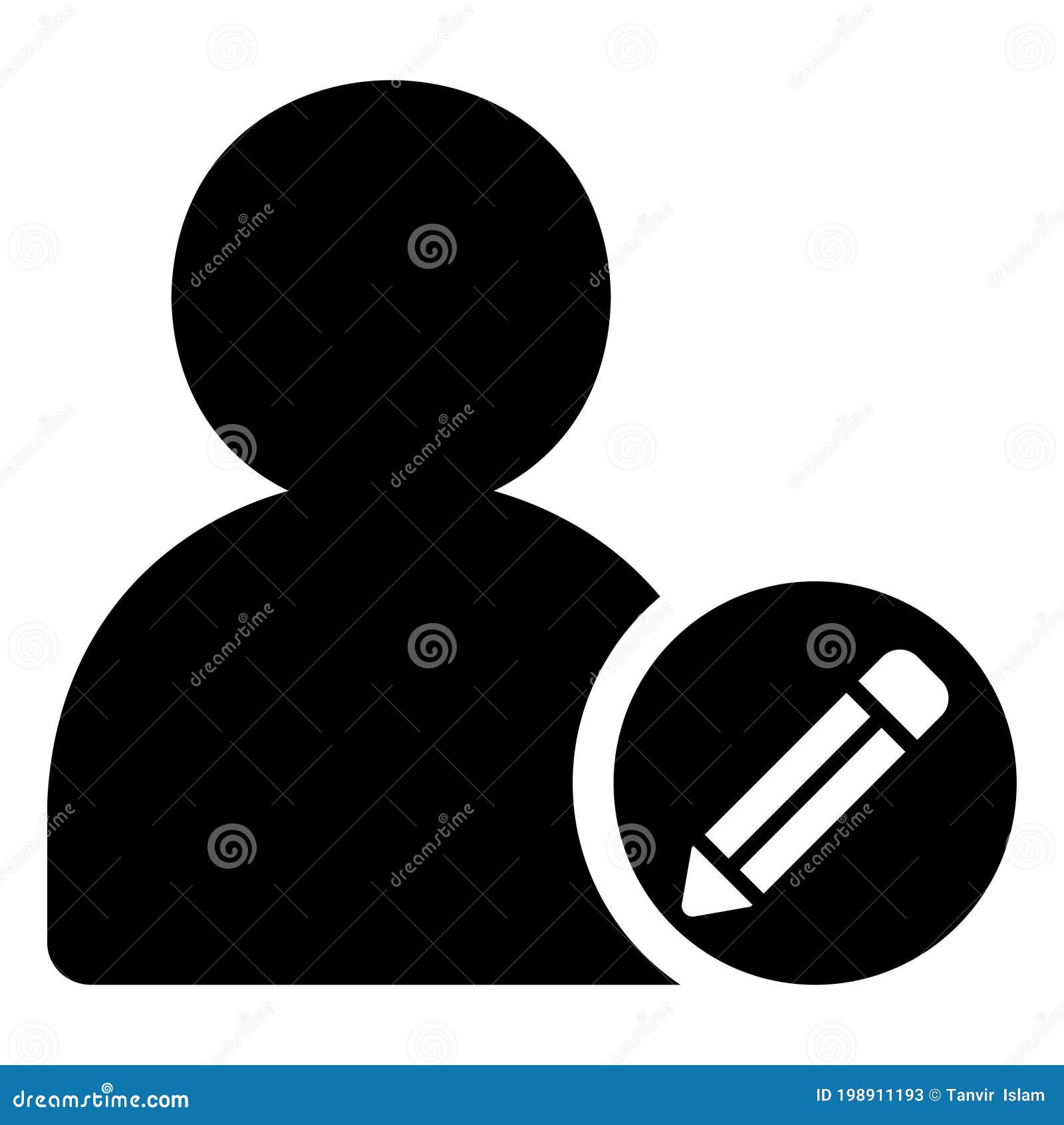 Edit User Icon stock vector. Illustration of design - 198911193