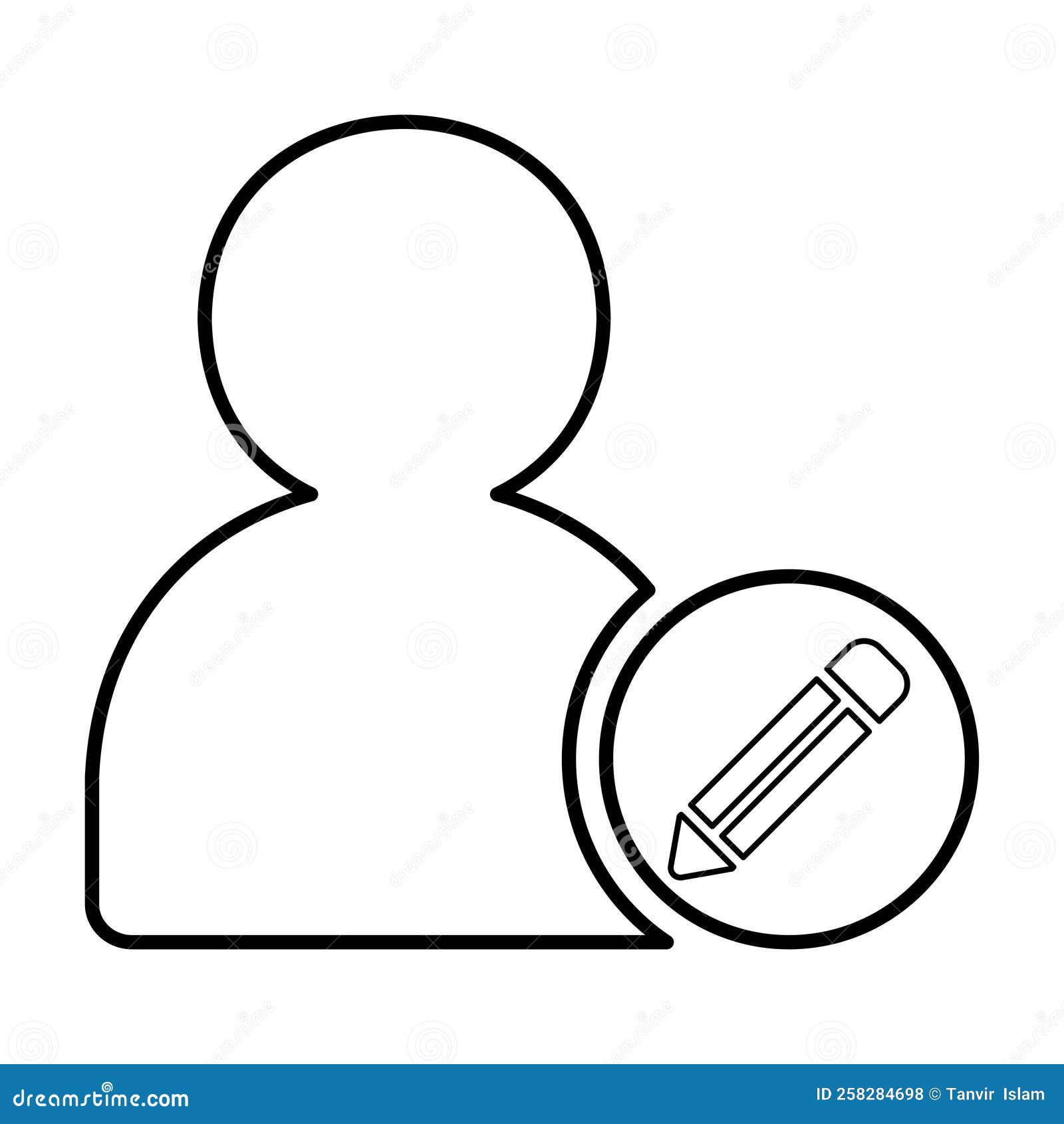 Edit User Icon stock vector. Illustration of client - 258284698