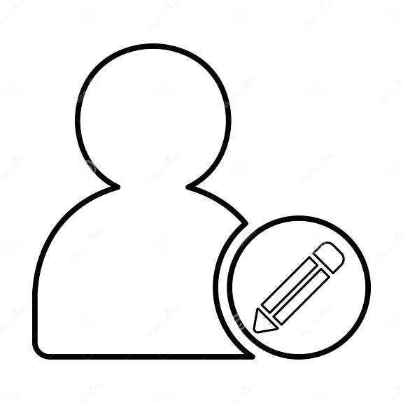 Edit User Icon stock vector. Illustration of client - 258284698