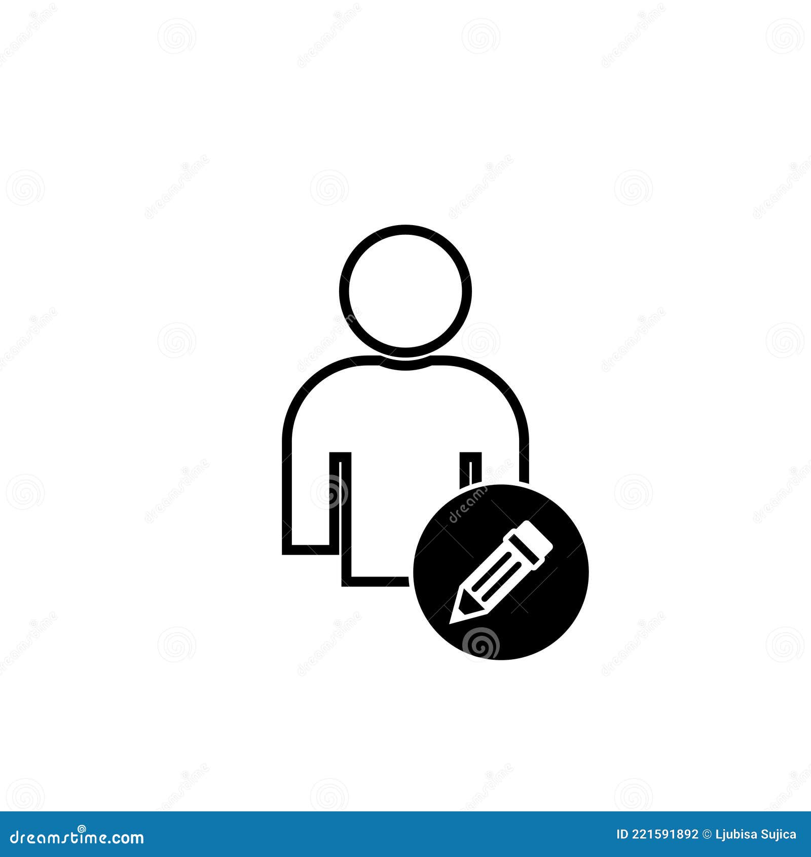 Edit User Simple Icon. Profile Avatar Sign. Vector Illustration ...