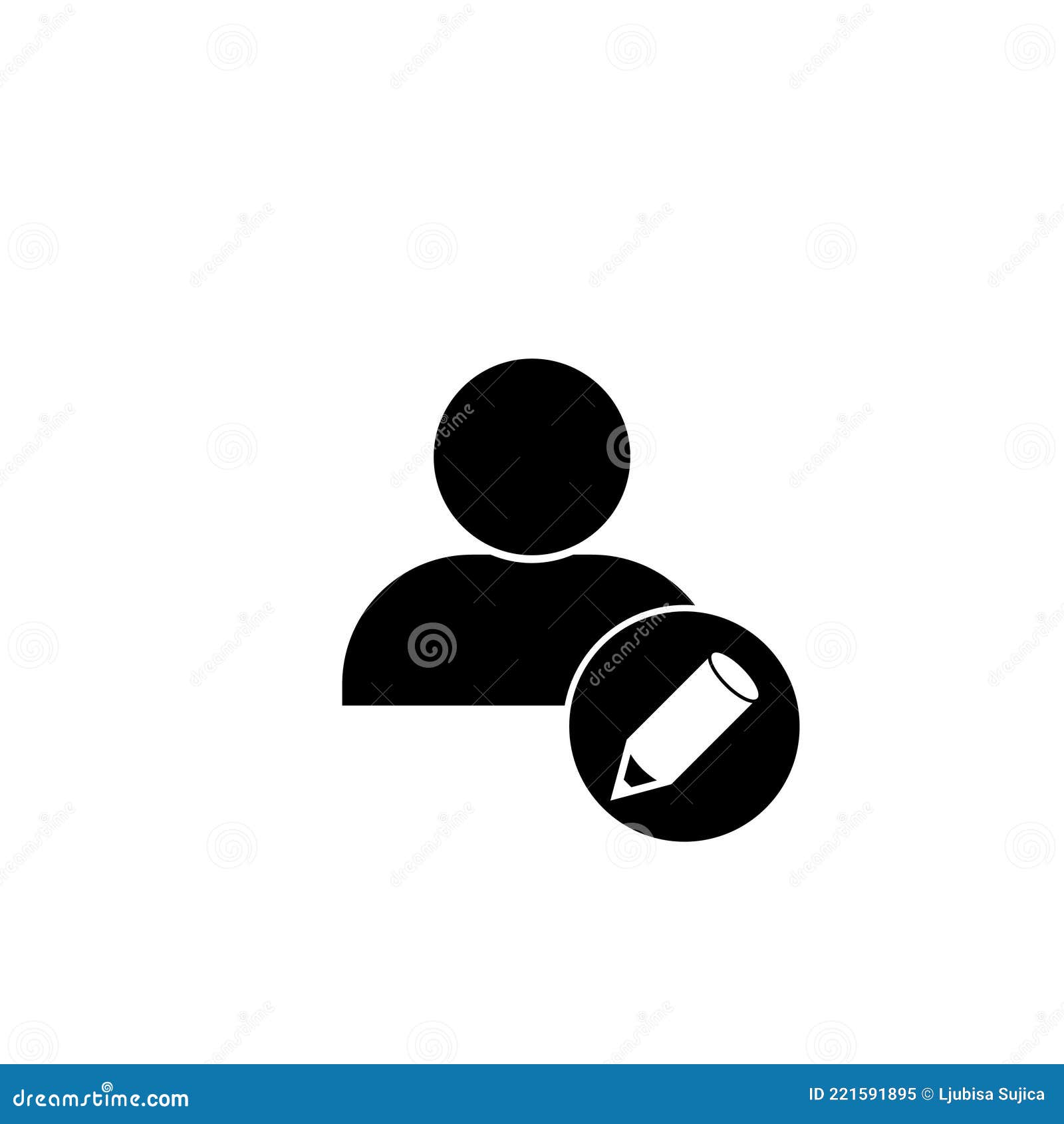 Edit User Simple Icon. Profile Avatar Sign. Vector Illustration ...