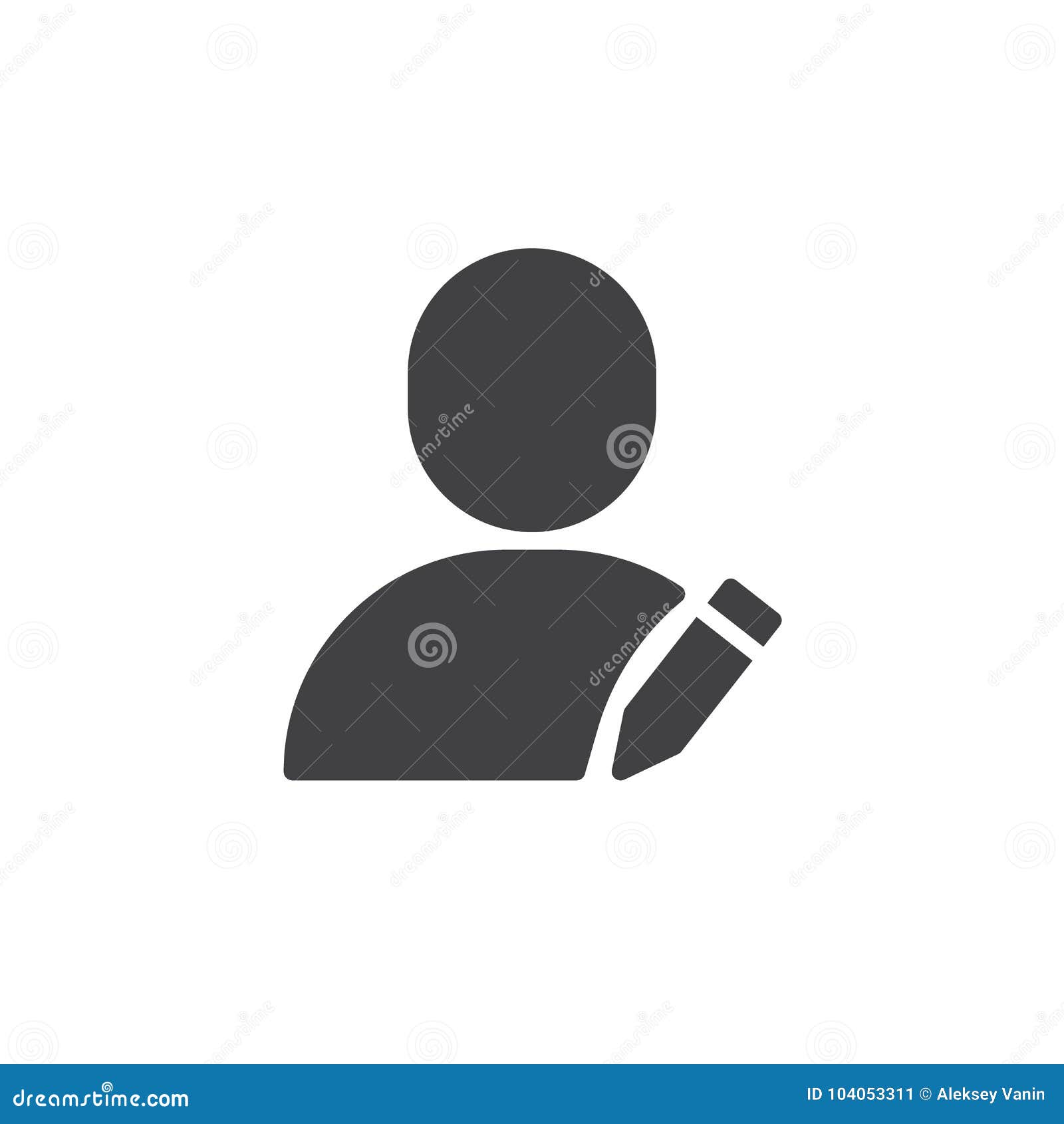 Edit User Simple Icon. Profile Avatar Sign. Vector Illustration ...