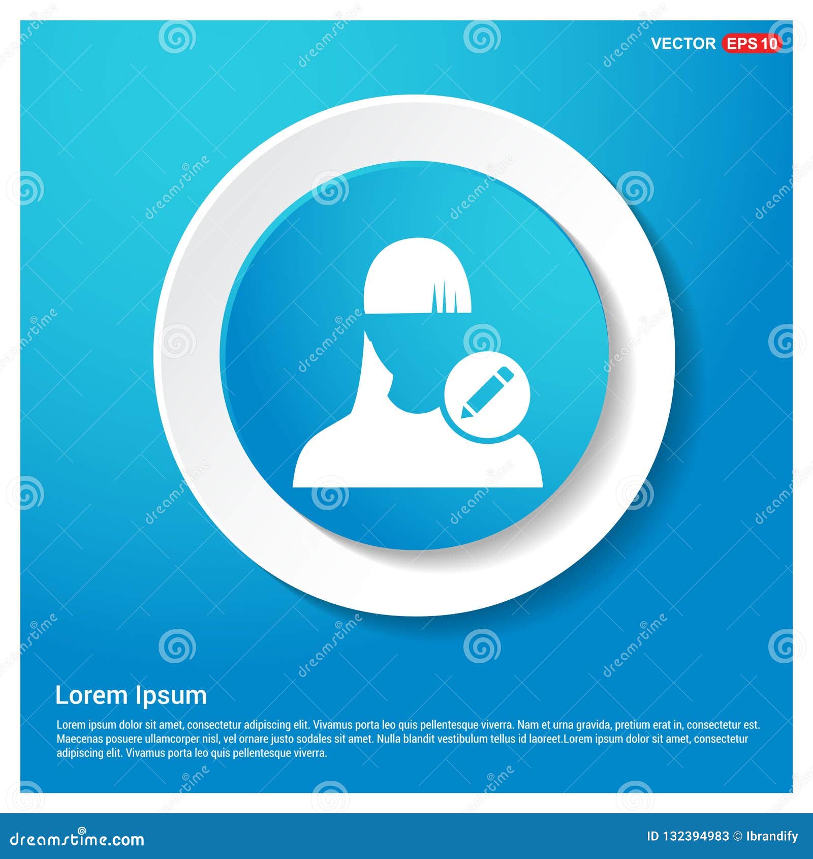 Edit user Icon stock vector. Illustration of user, professional - 132394983