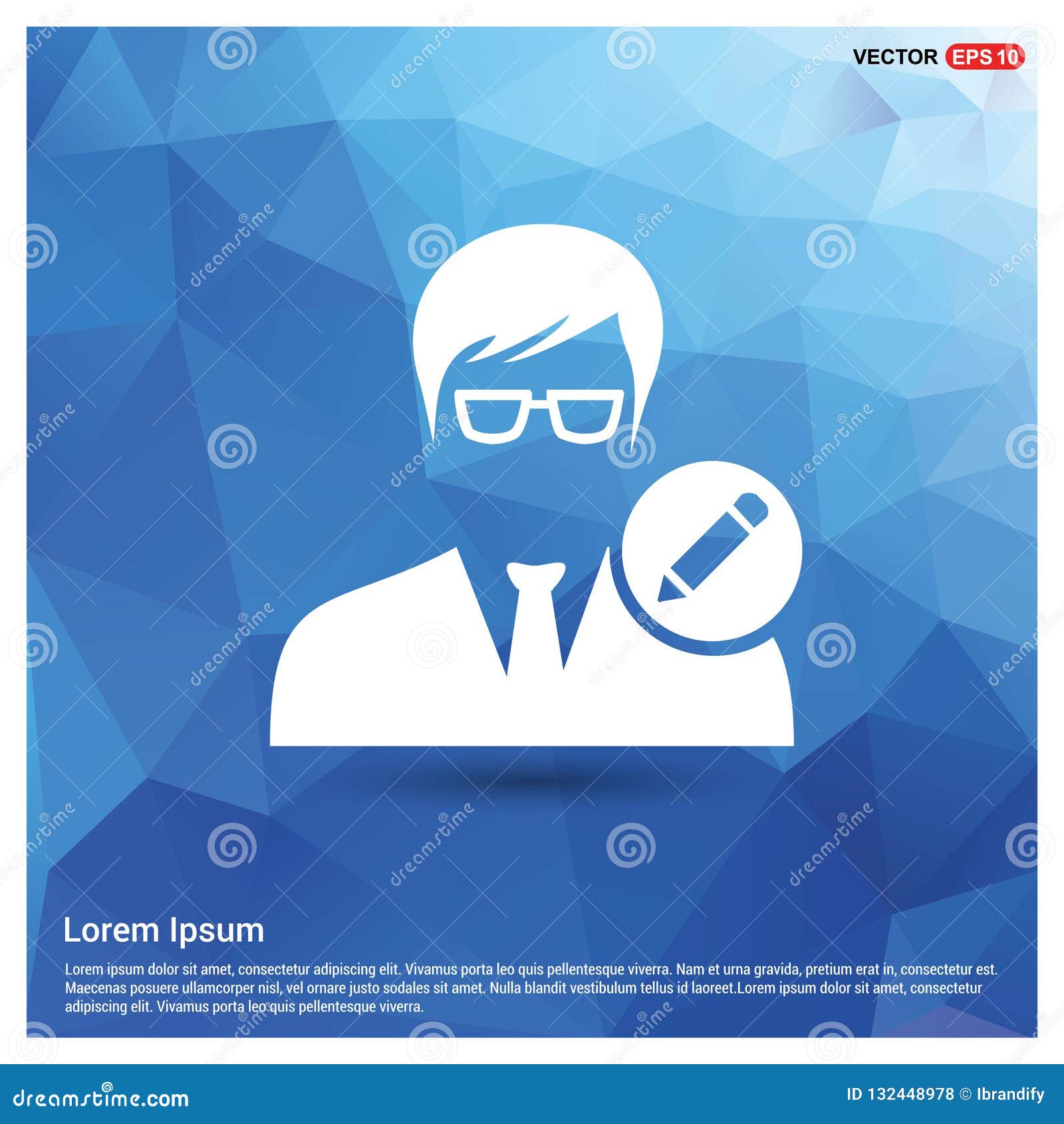 Edit user Icon stock vector. Illustration of people - 132448978