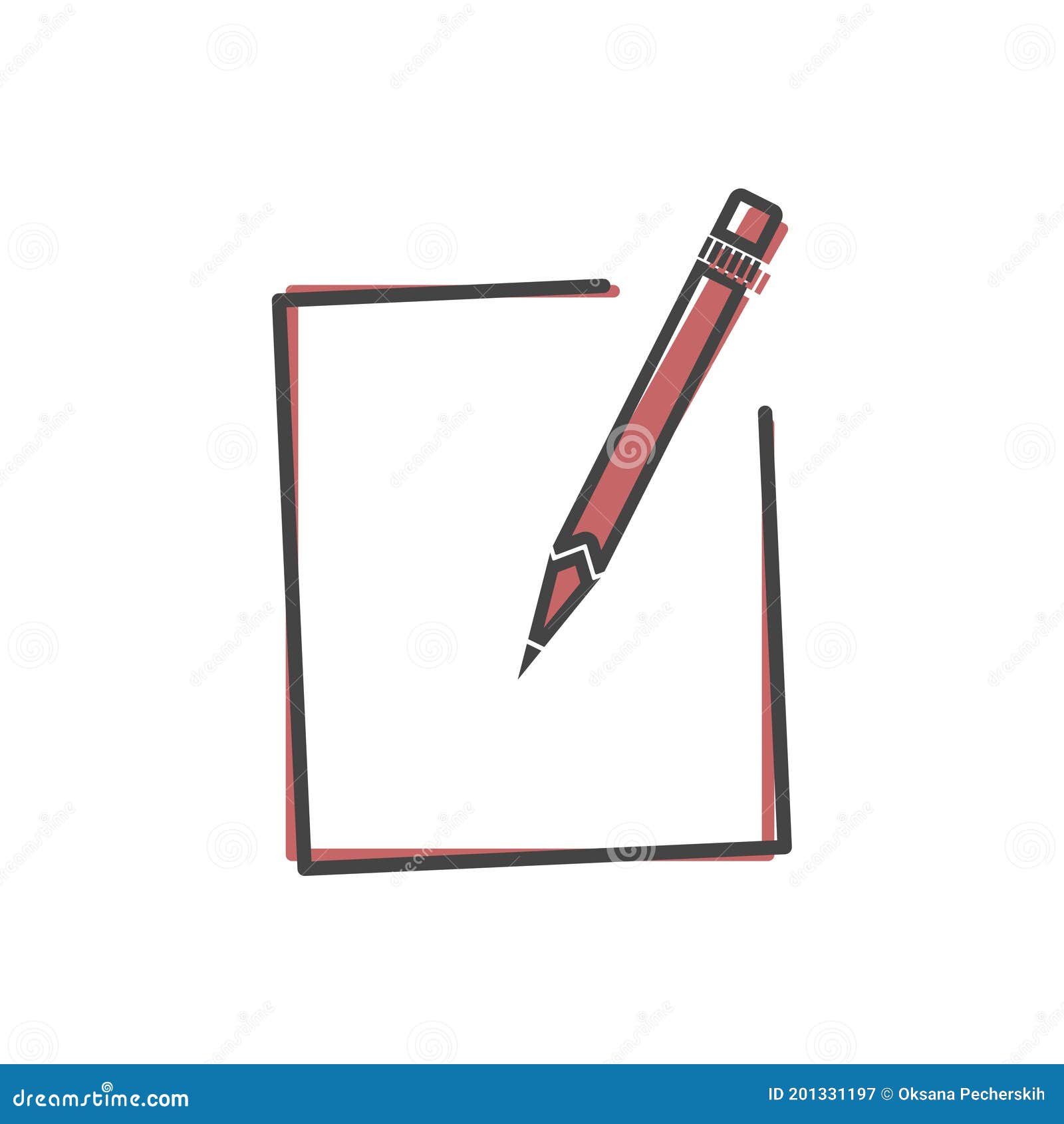 Edit Vector Icon. Document Pencil Edit on White Isolated Background ...