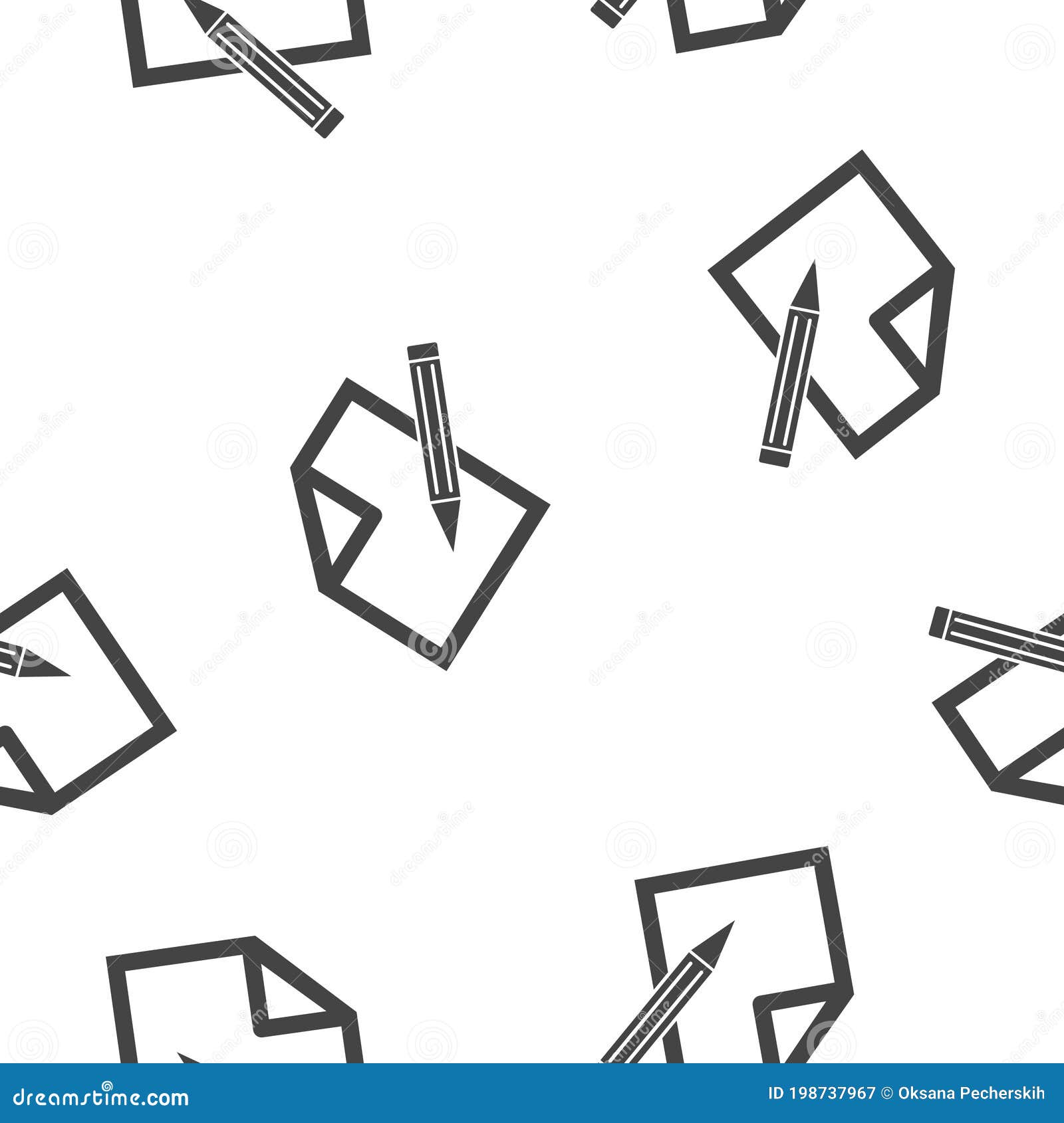 Edit Vector Icon on White Isolated Background. Document Pencil Edit ...