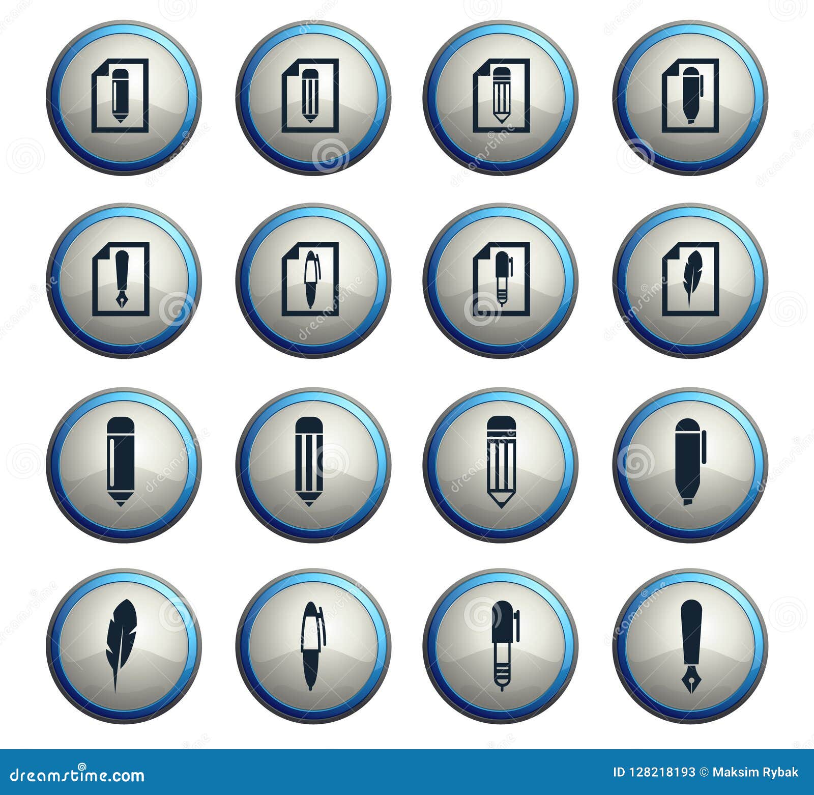 Edit icon set stock illustration. Illustration of copy - 128218193