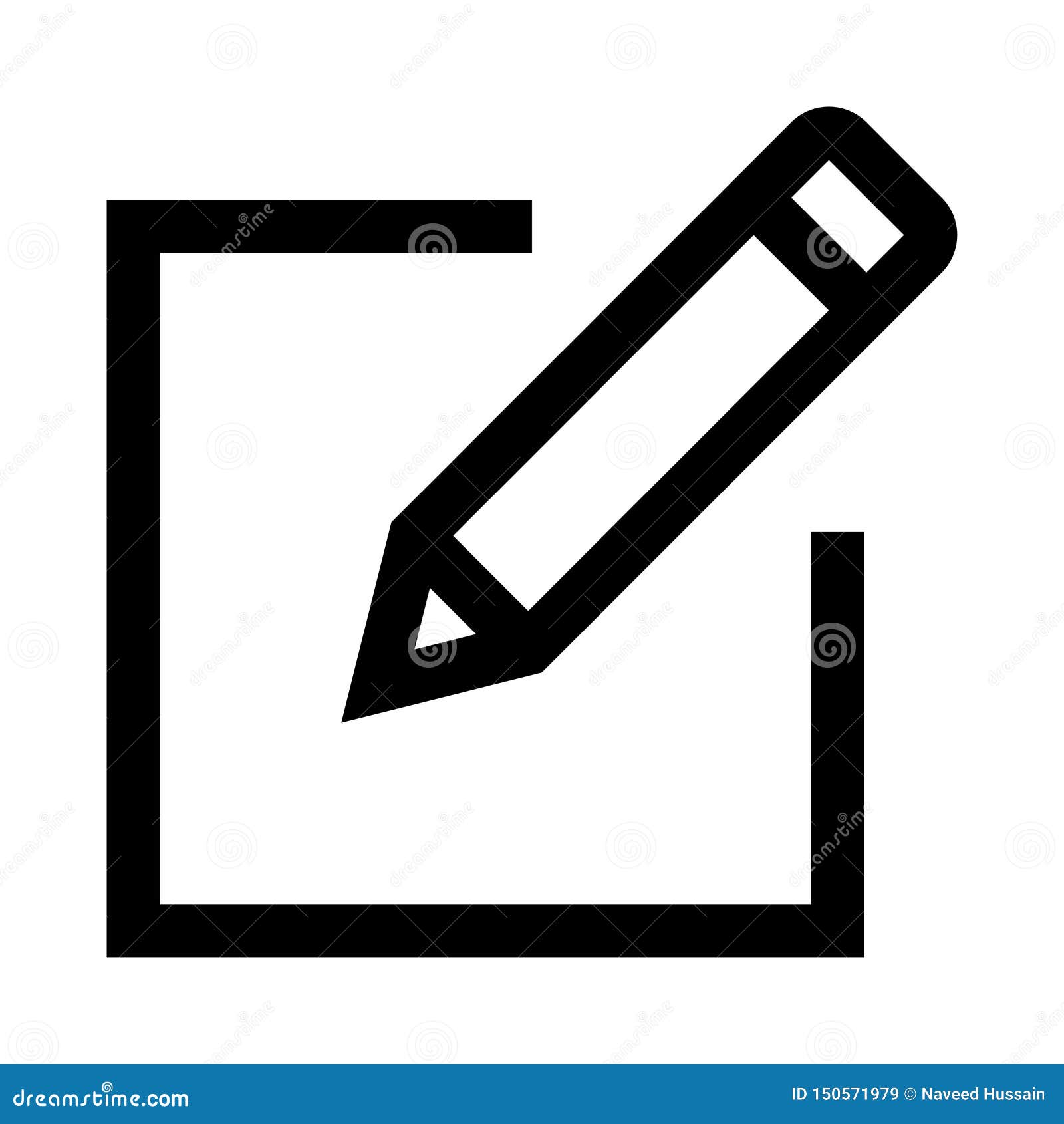 Edit Glyph Flat Vector Icon Stock Vector - Illustration of color ...