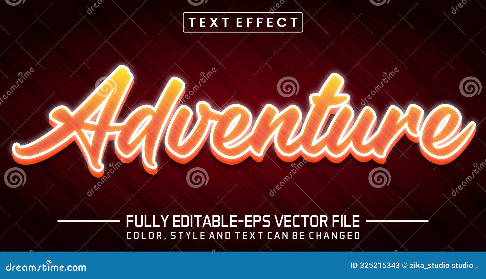 Editable Adventure Text Style Effect - Text Style Concept Stock Vector ...