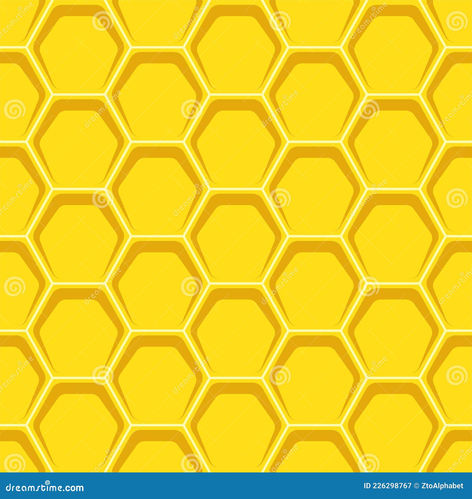 Honeycomb Seamless Hive Pattern Stock Vector - Illustration of editable ...