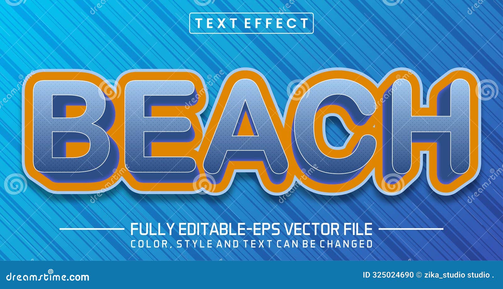 Editable Beach Text Style Effect - Text Style Concept Stock Vector ...