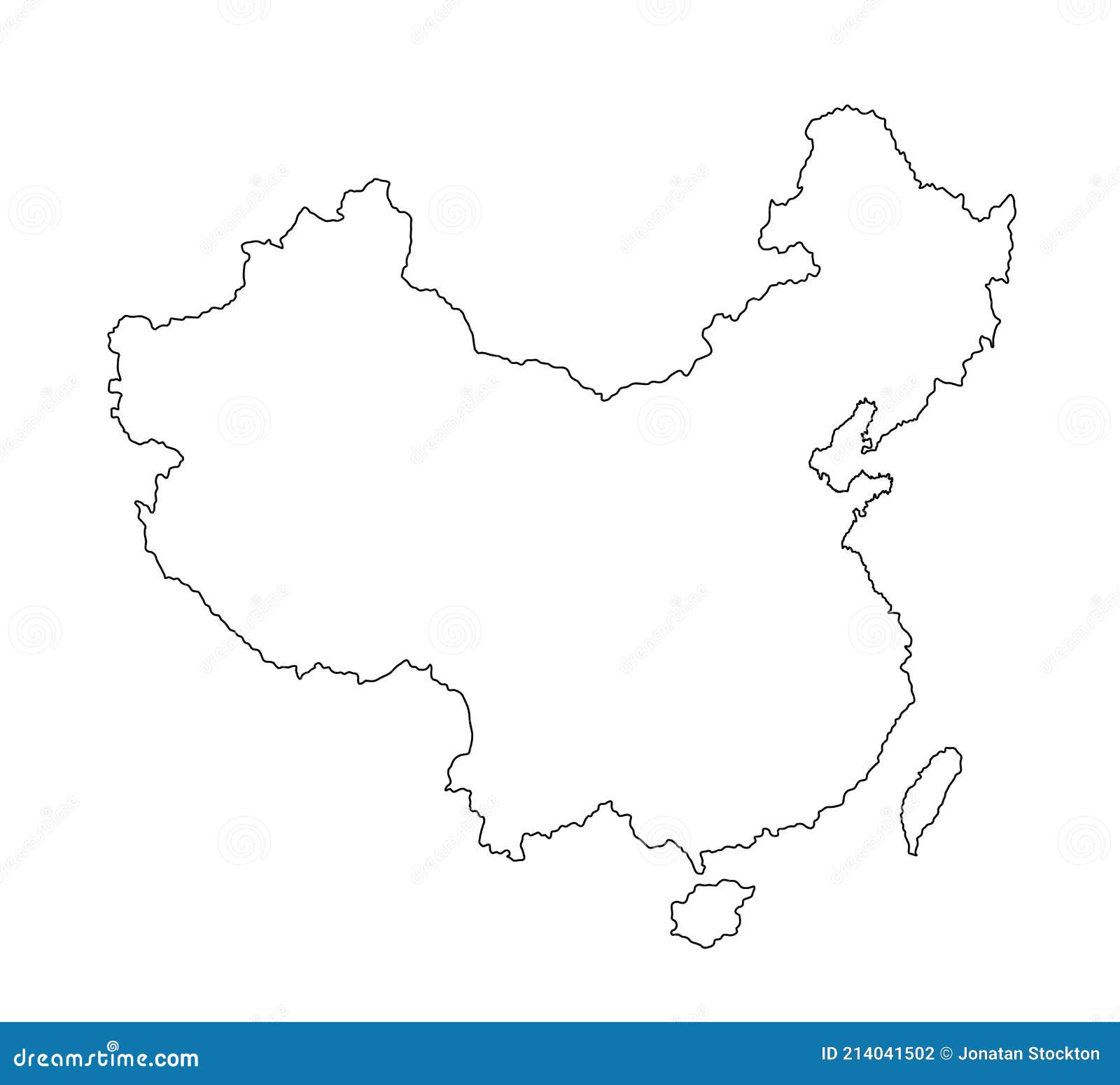 Editable Blank Vector Map of China Isolated on White Background. Stock ... Editable Blank Vector Map of China Isolated on White Background. Stock ...