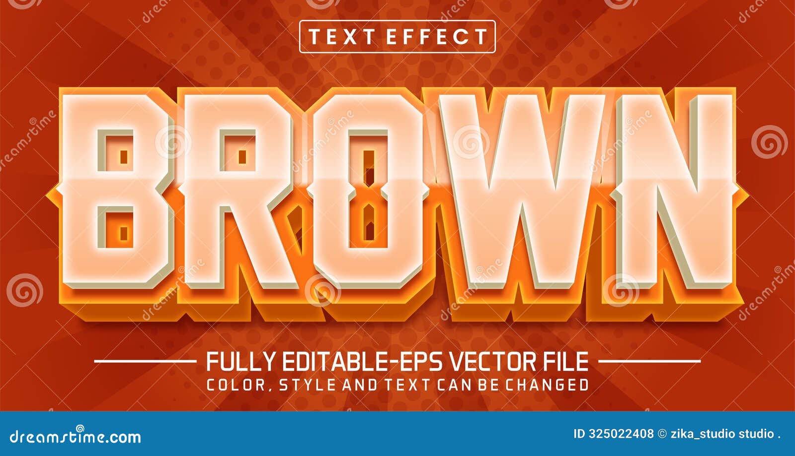 Editable Brown Text Style Effect - Text Style Concept Stock Vector ...