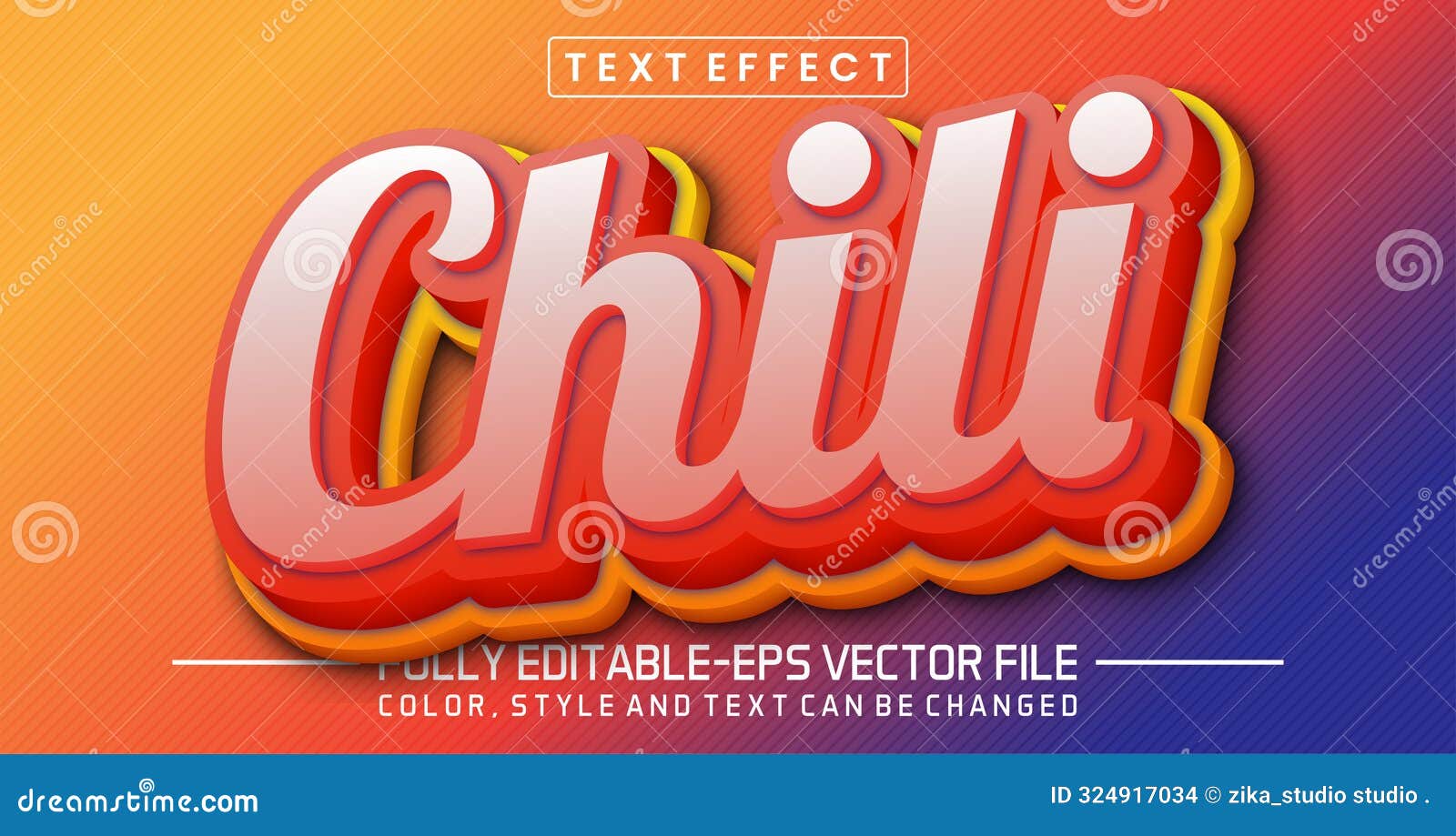 Editable Chili Text Effect - Chili Text Style Theme Stock Vector ...