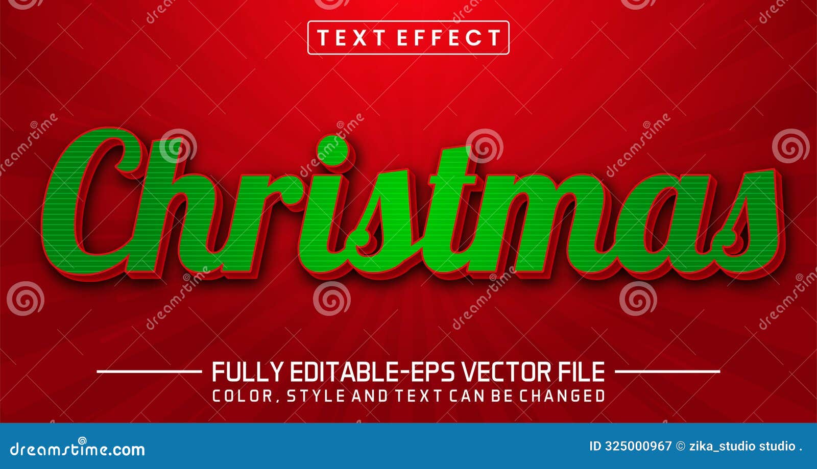Editable Christmas Text Style Effect - Text Style Concept Stock Vector ...