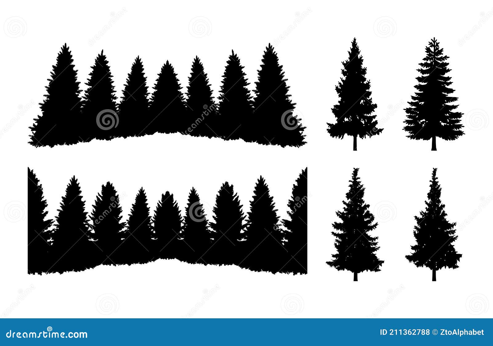 Forest Silhouette Clip Art