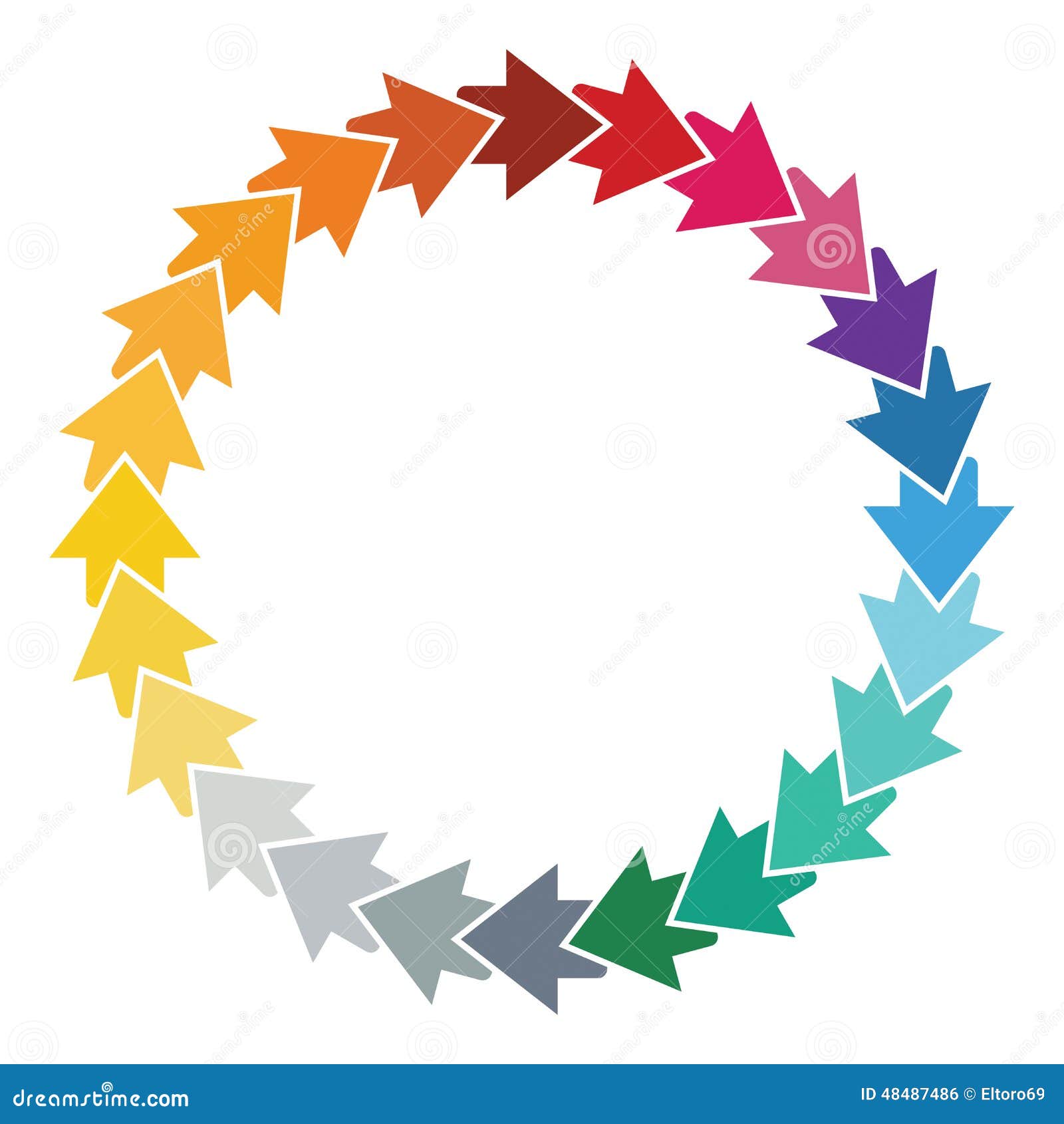 Editable Color Wheel with Arrows Stock Vector - Illustration of buttons ...