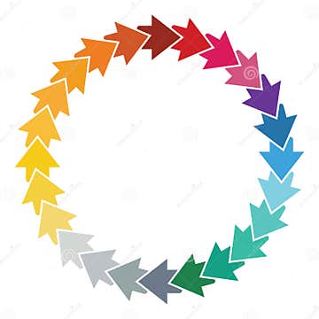 Editable Color Wheel with Arrows Stock Vector - Illustration of buttons ...