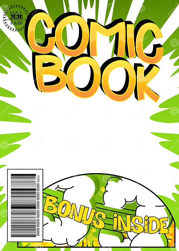 Editable Comic Book Cover with Simple Explosion Background. Vector ...
