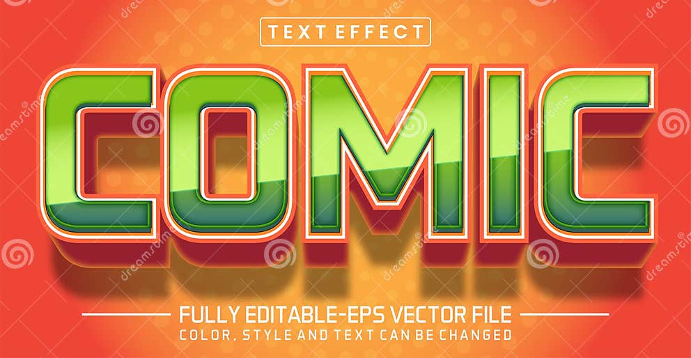 Editable Comic Text Style Effect - Text Style Concept Stock Vector ...