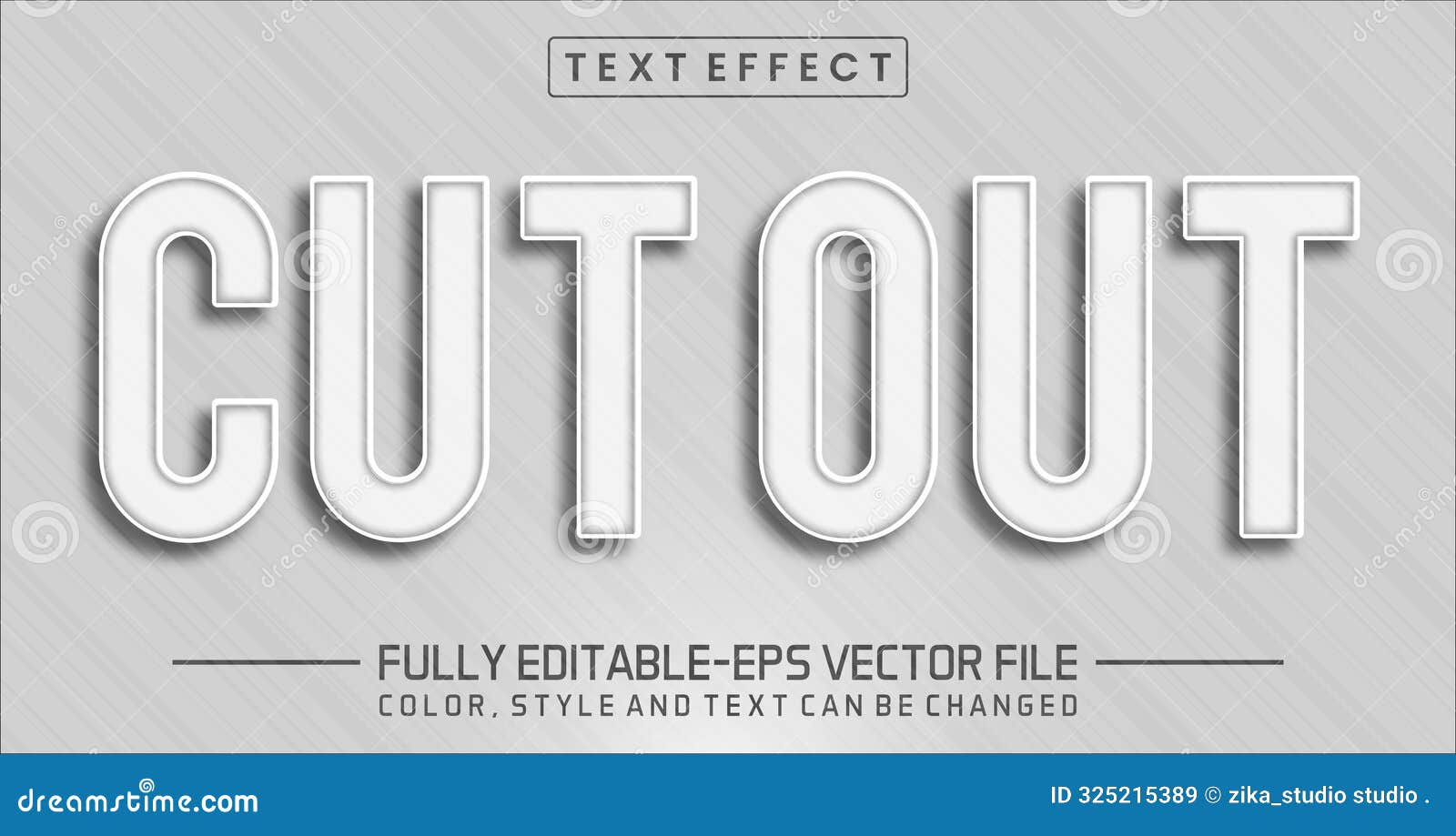 Editable Cut Out Text Style Effect - Text Style Concept Stock Vector ...