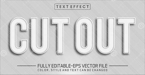 Editable Cut Out Text Style Effect - Text Style Concept Stock Vector ...