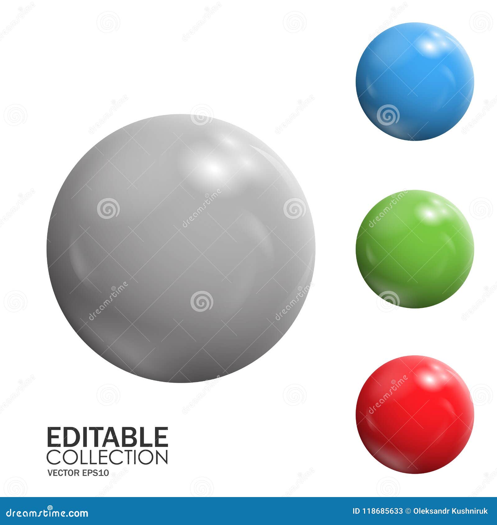 Editable 3d sphere stock vector. Illustration of editable - 118685633