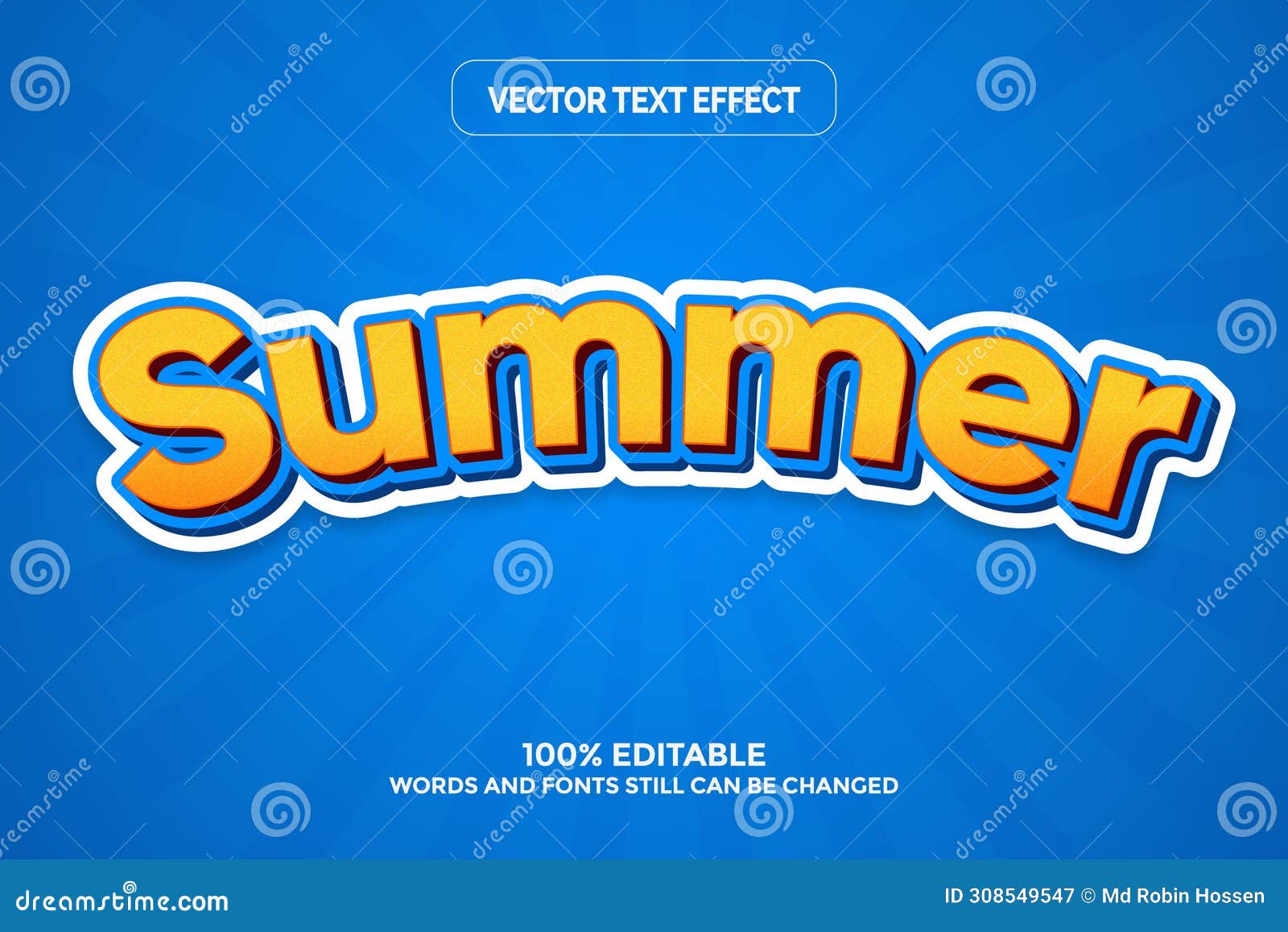 Editable 3d Text Effect Template Use for Logo and Business Brand Stock ...