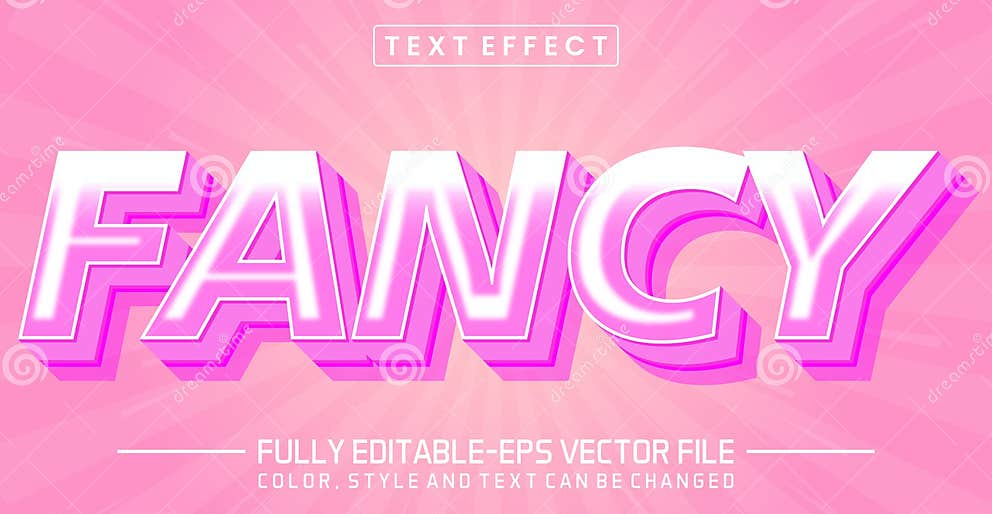 Editable Fancy Text Style Effect - Text Style Concept Stock Vector ...