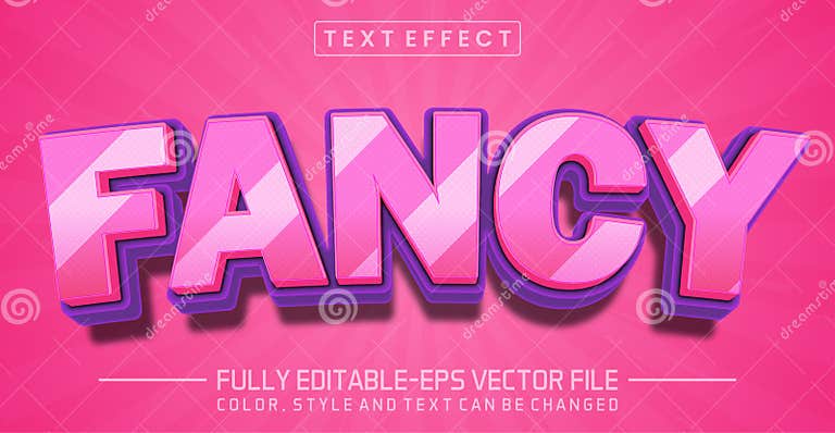 Editable Fancy Text Style Effect - Fancy Text Style Theme Stock Vector ...