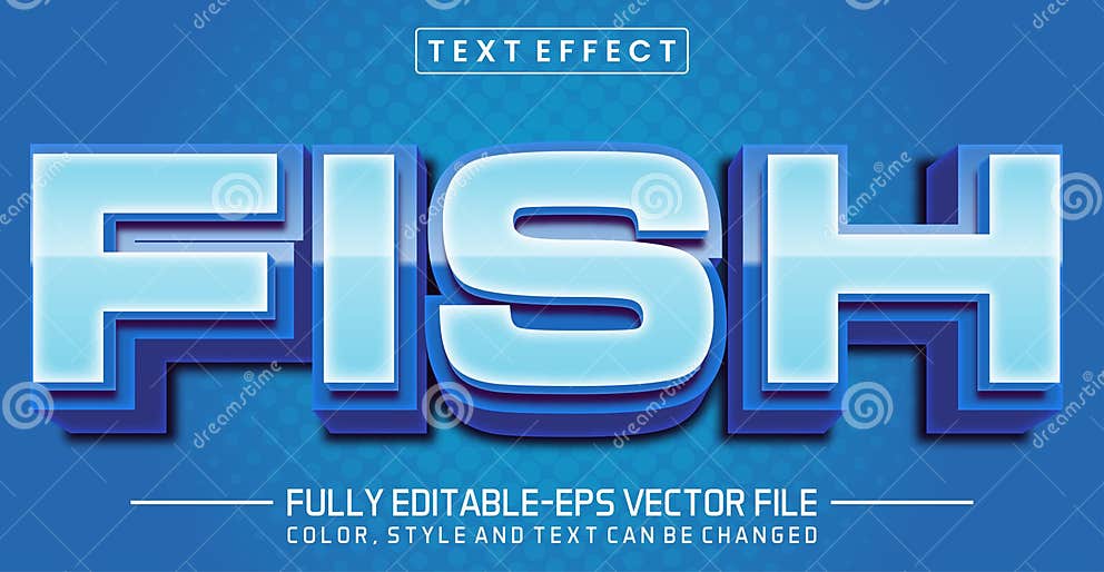 Editable Fish Text Style Effect - Text Style Concept Stock Vector ...