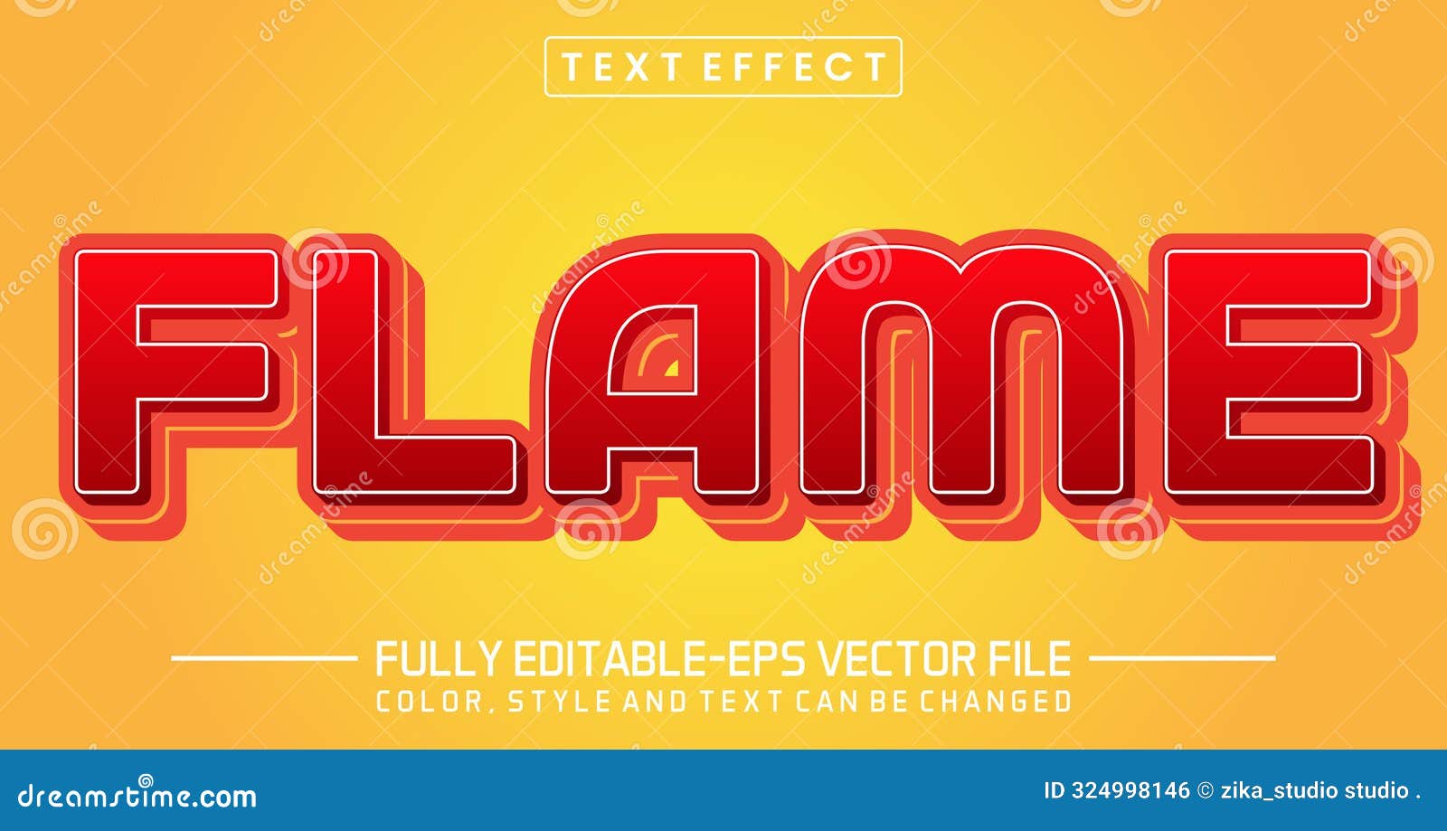 Editable Flame Text Style Effect - Flame Text Style Theme Stock Vector - Illustration of element ...