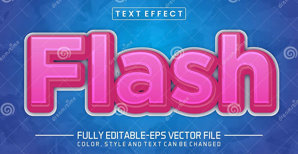 Editable Flash Text Style Effect - Text Style Concept Stock Vector ...