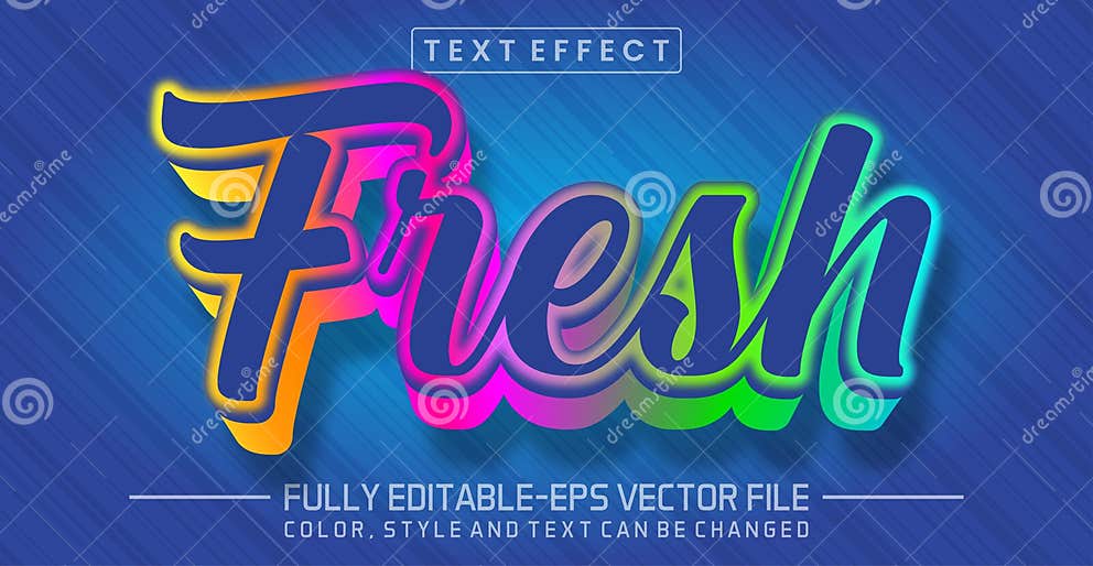Editable Fresh Text Effect - Fresh Text Style Theme Stock Vector ...