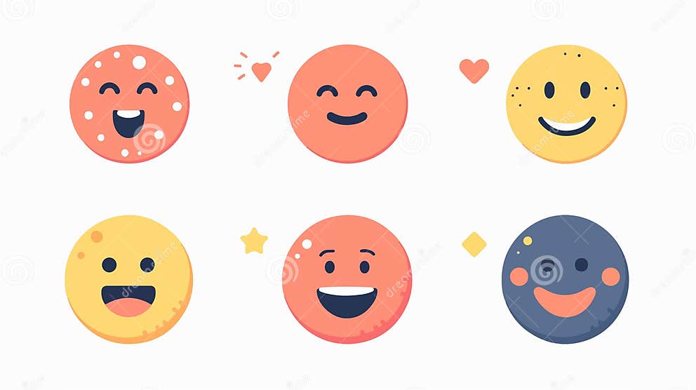 Editable Friendly Smiling Face Icon for Visual Messaging and User ...