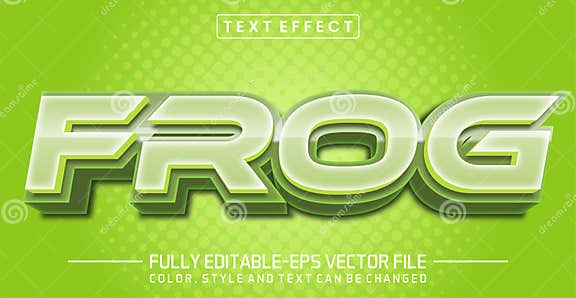 Editable Frog Text Style Effect - Text Style Concept Stock Vector ...