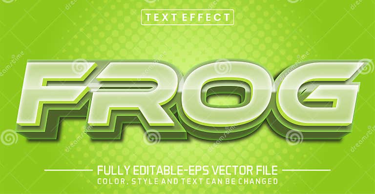 Editable Frog Text Style Effect - Text Style Concept Stock Vector ...