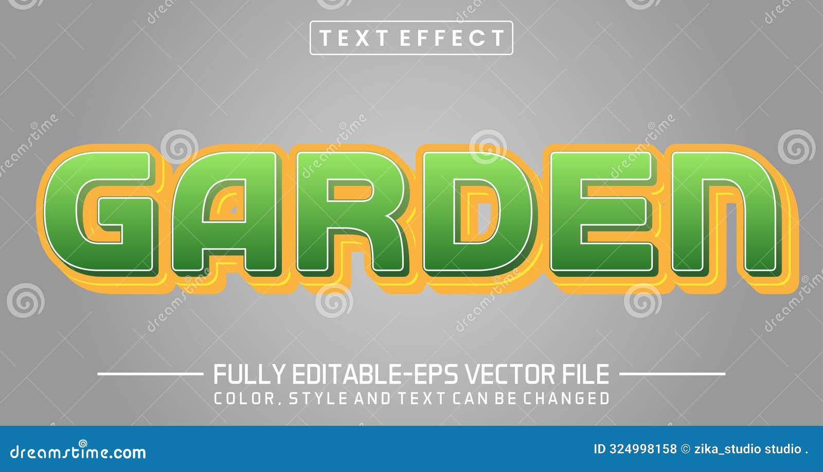 Editable Garden Text Style Effect - Garden Text Style Theme Stock ...