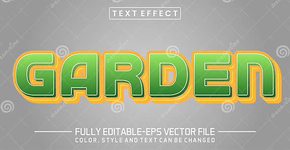 Editable Garden Text Style Effect - Garden Text Style Theme Stock ...