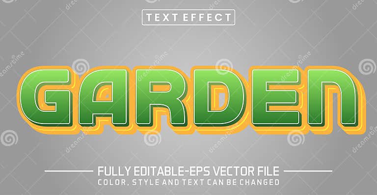 Editable Garden Text Style Effect - Garden Text Style Theme Stock ...